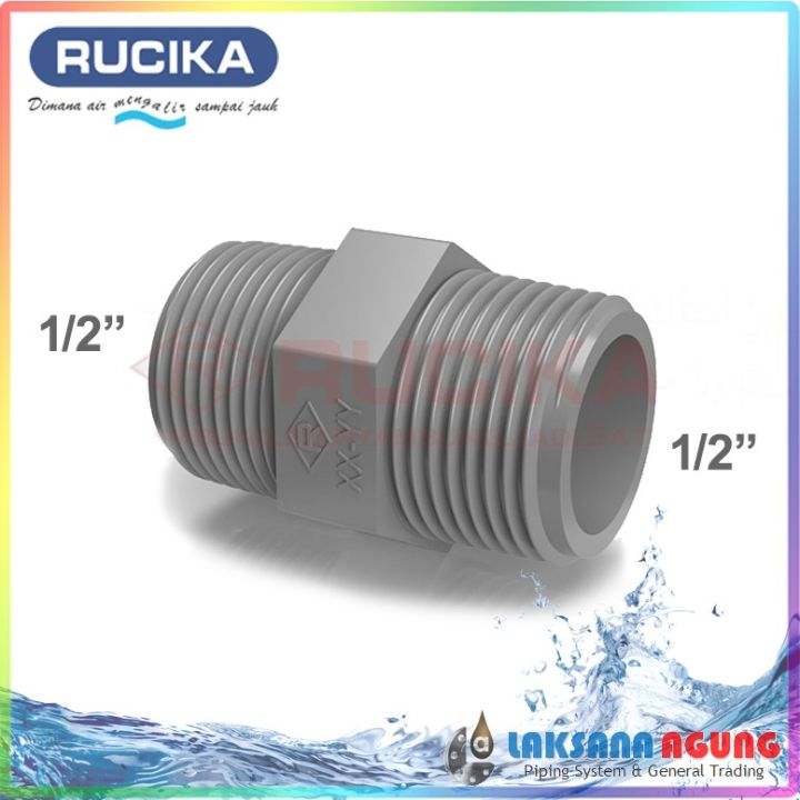 Double nepel 1/2 inch Rucika AW | Sok drat luar Pvc | Nepel drat luar ...