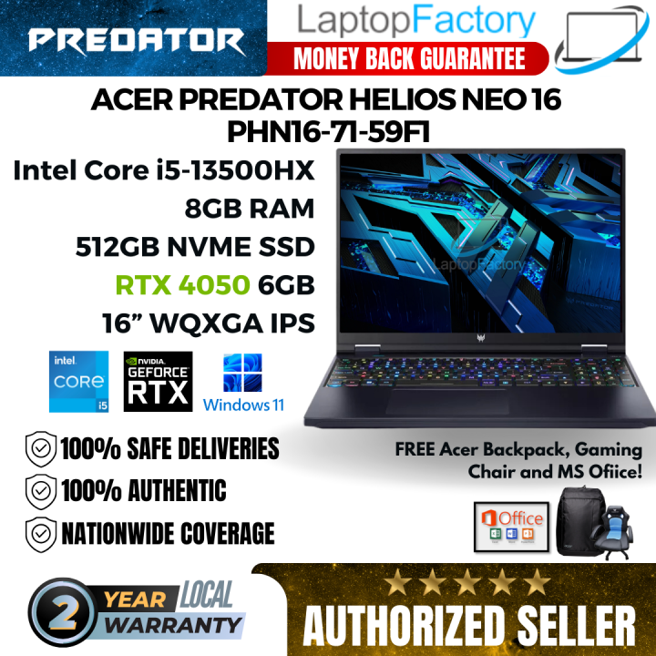 Acer Predator Helios NEO 16 PHN16-71-59F1 i5 8GB RAM 512 SSD 16 WQXGA ...