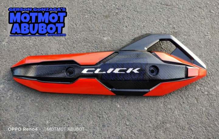 Honda Click Heat Guard V1 V2 V3 Glossy Red | Lazada PH