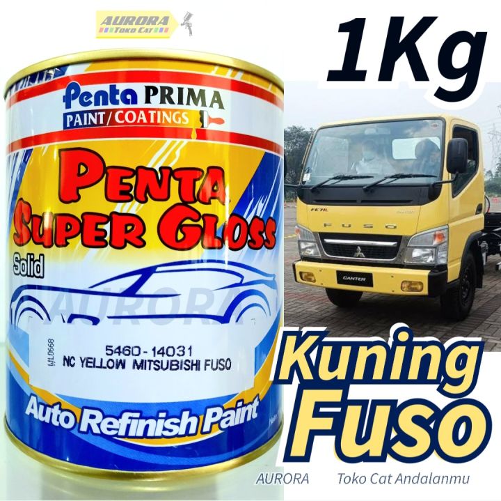 Cat Kuning Trek 1Kg Penta Super Gloss Yellow Mitsubishi Fuso Truck Truk ...