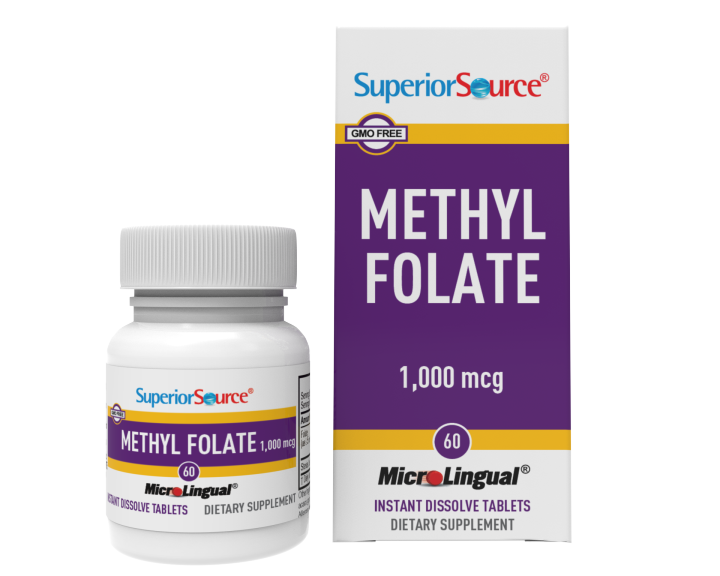Superior Source Methylfolate 1,000mcg, 60 Count, Quick Dissolve ...