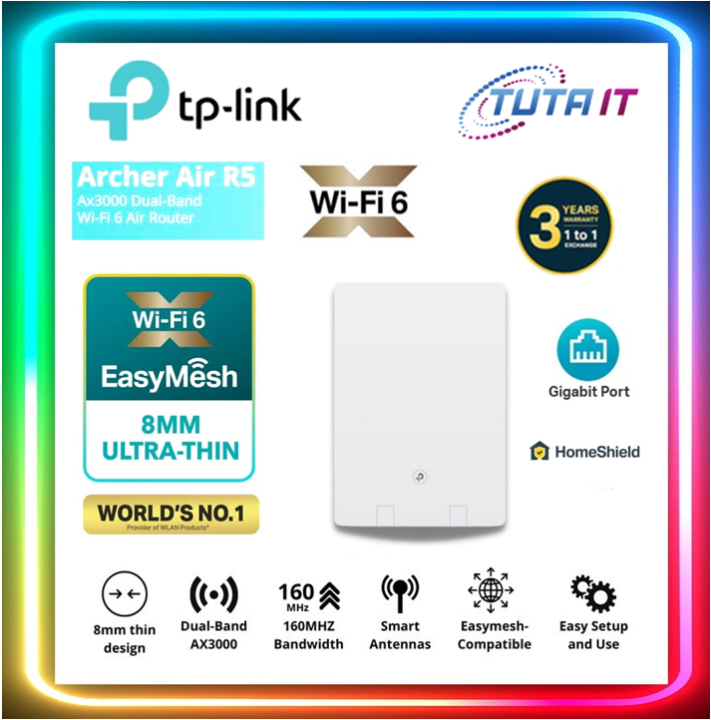 TP-LINK Archer Air R5 AX3000 Dual-Band Wi-Fi 6 Air Router | Lazada