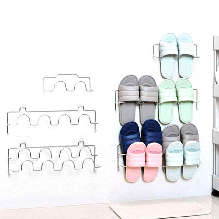 Lofow Wall Mounted Slipper Storage Rack Hanging Shelf Shoes Organizer ...