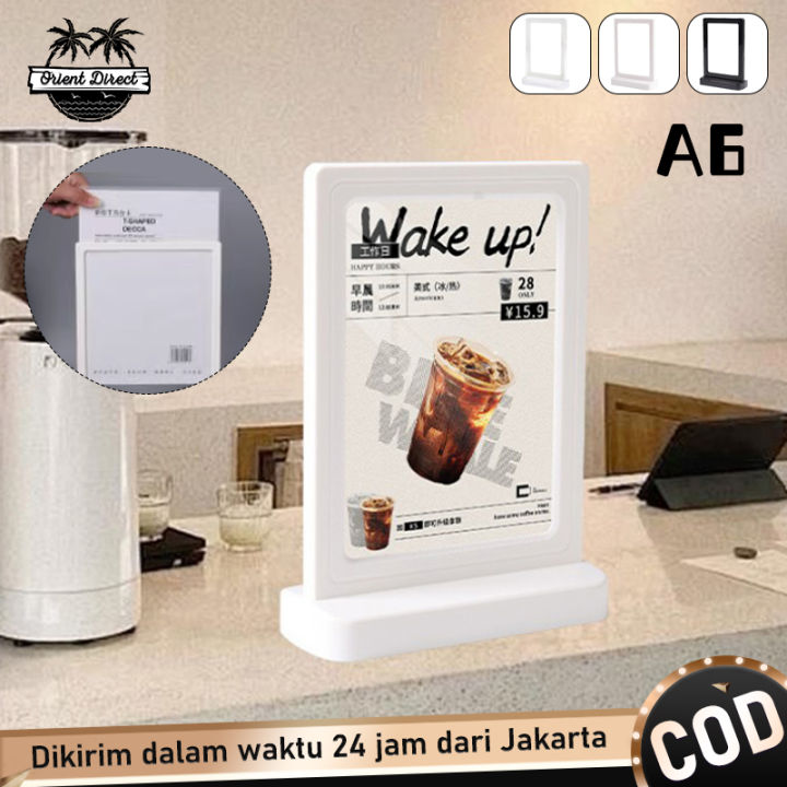 A6 Stand Menu / Stand Brosur / Stand Akrilik / Holder Brosur Acrylic ...