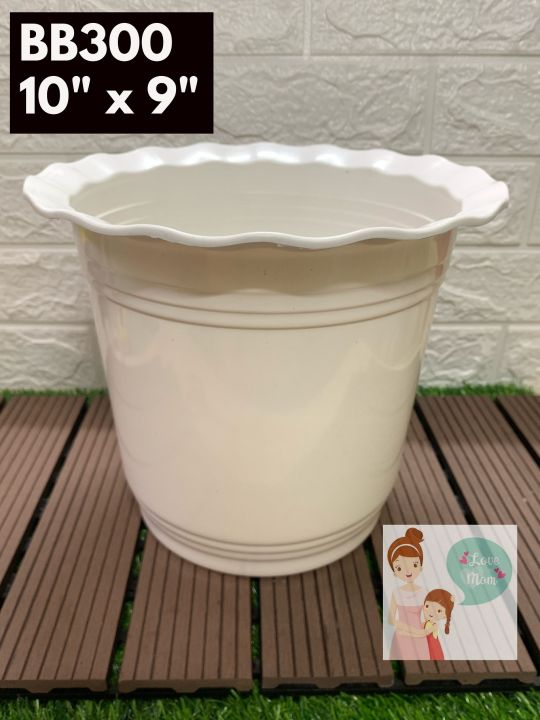 BB300 Wavy Flower Plastic Pot BB Pot (10" x 9") | Plastic Pots for ...