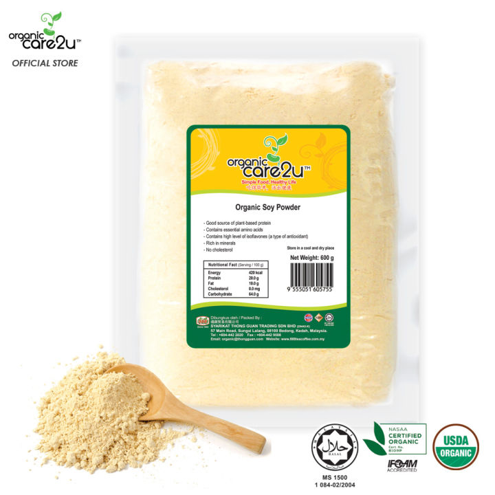 Organic Care2u Organic Soy Powder (600g) | Lazada