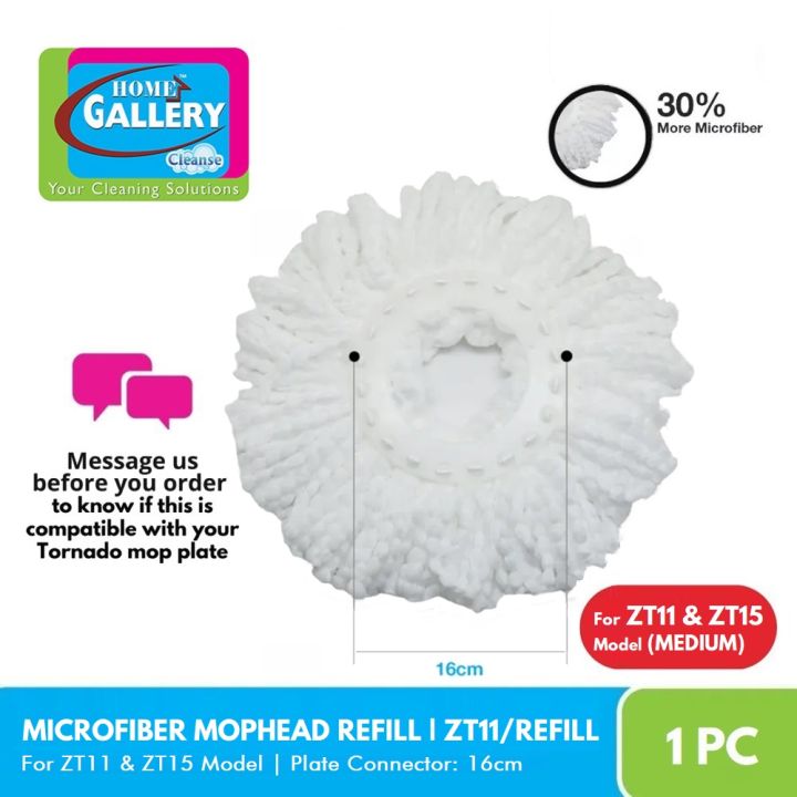 Home Gallery ZT11 Tornado Mop Original Microfiber Mophead Refill for ...