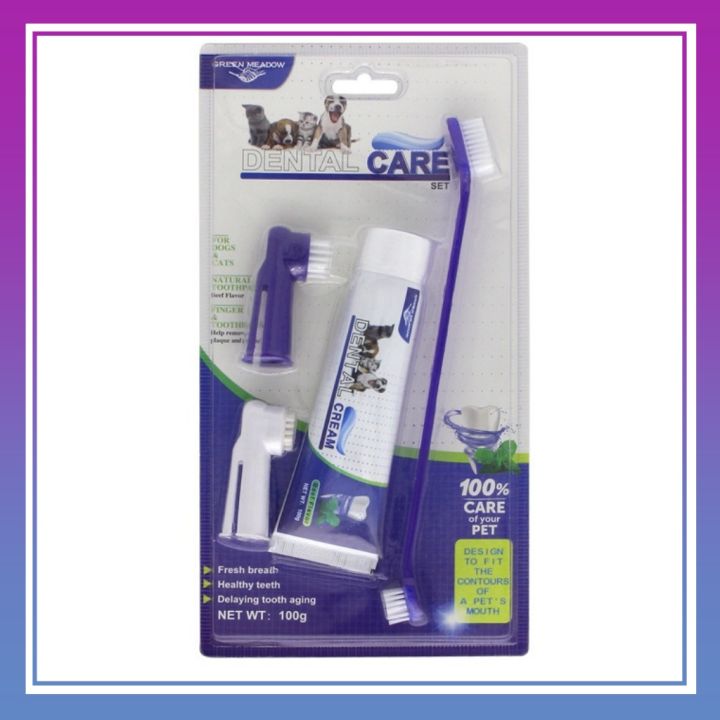 Happy Pet Pet Dog Cat Toothpaste Set Cat Toothbrush Dog Finger ...