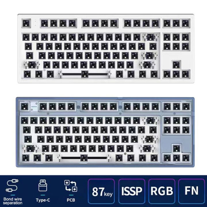 MK870 RGB LED Mechanical Keyboard RGB Backlit LED Hot Swappable Socket ...