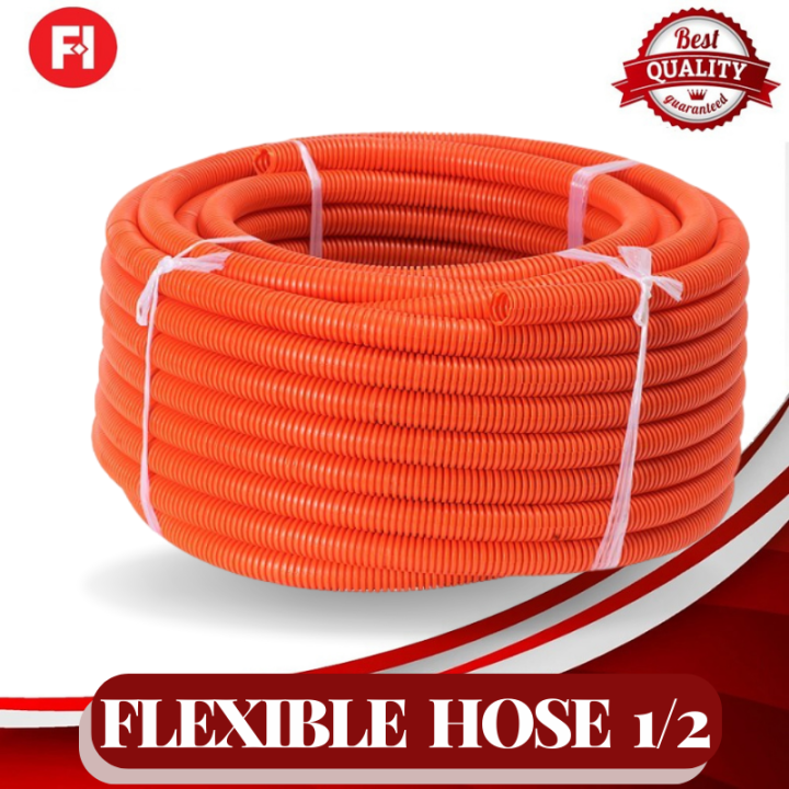 1/2 Inch Electrical PVC Flexible Hose orange 50 Meters | Lazada PH