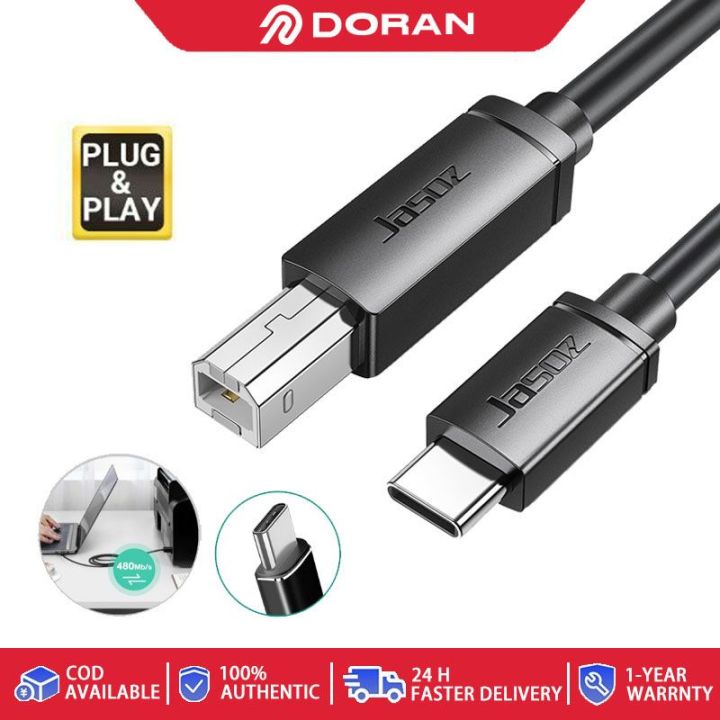 DORAN USB C to USB Type B 2.0 Cable Type C Printer Scanner Cord Phone ...