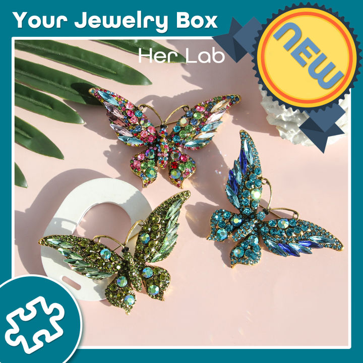 Her Lab Jewelry | เข็มกลัดผีเสื้อแบบใหม่ยุโรปและอเมริกาเข็มกลัดติด ...