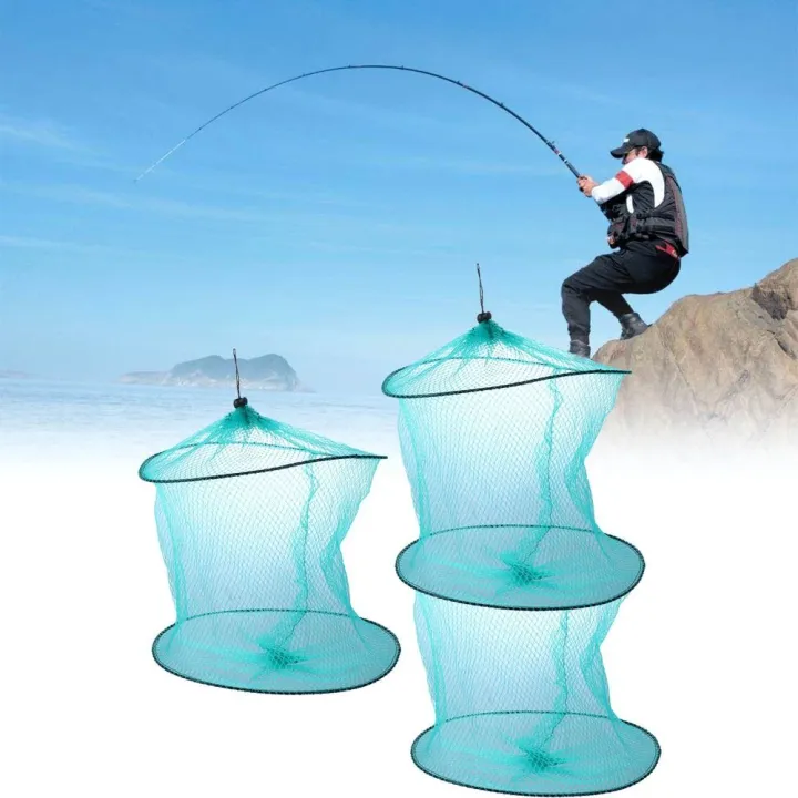 DOIFU Foldable Nylon Fish Guard Nets Fishing Bait Trap Fishing Trap ...