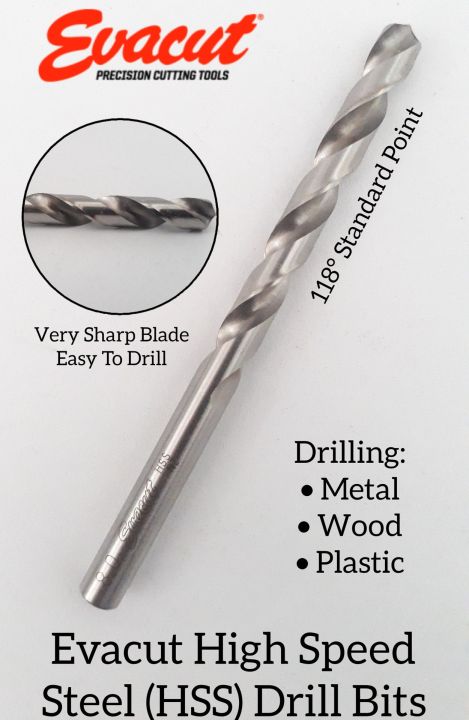 Super Heavy Duty Evacut High Speed Steel (HSS) Drill Bits MM Size For ...