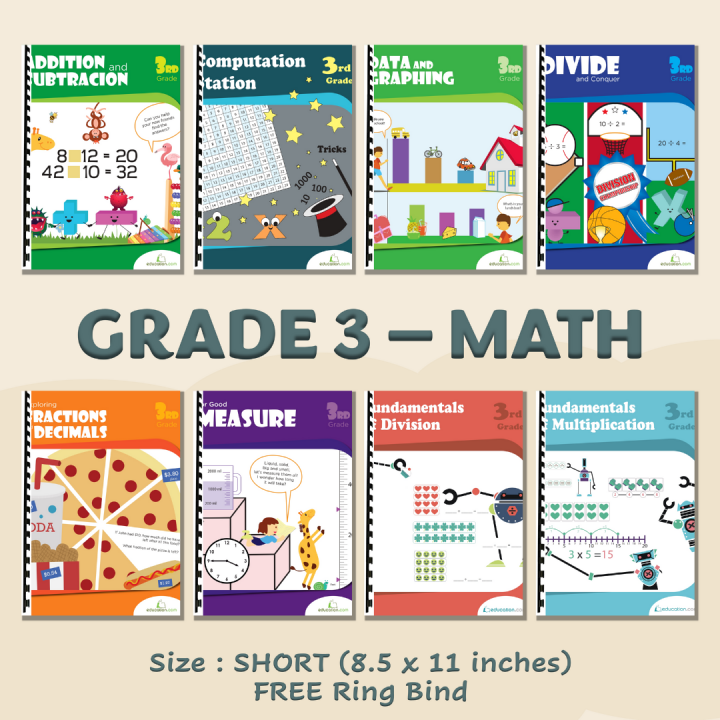 GRADE 3 MATH (Worksheets / Workbooks) | Lazada PH