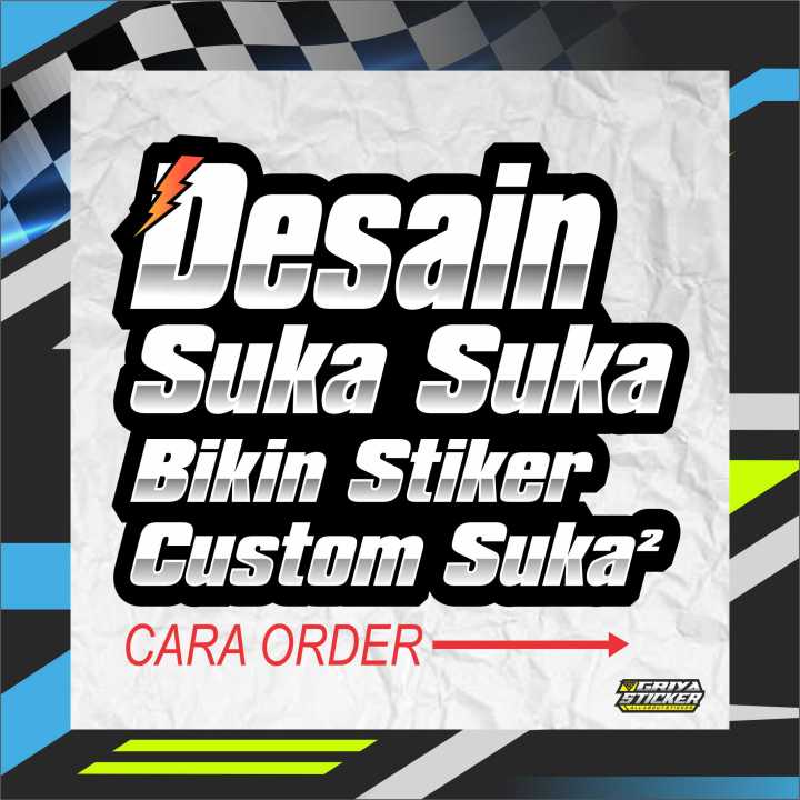 STICKER PRINT CUTT - Cetak stiker desain sendiri lembaran A3 design ...