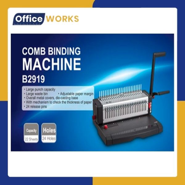 Comix Plastic Comb Punch & Binding Machine (B2919) A4,Letter,Legal | Lazada PH
