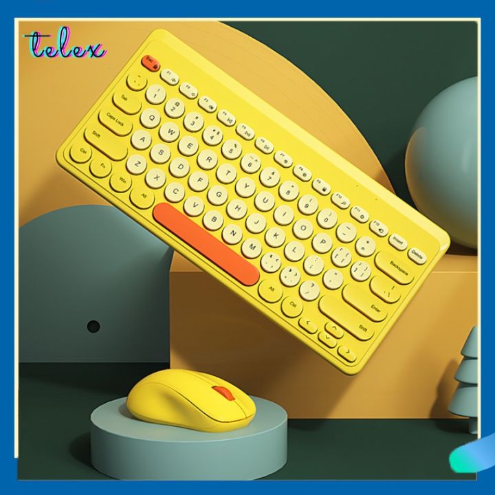 【TELEX】（ฟรีแผ่นรองเมาส์）wireless keyboard คีย์บอร์ด คีย์บอร์ดไร้สาย ...