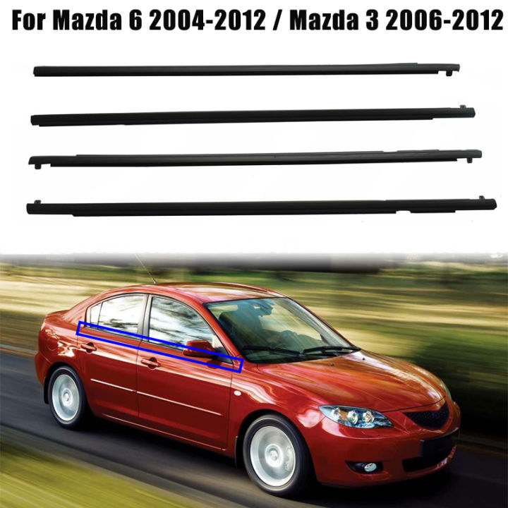 For Mazda 6 Mazda 3 2004-2012 Car Outside Window Moulding Weatherstrip ...