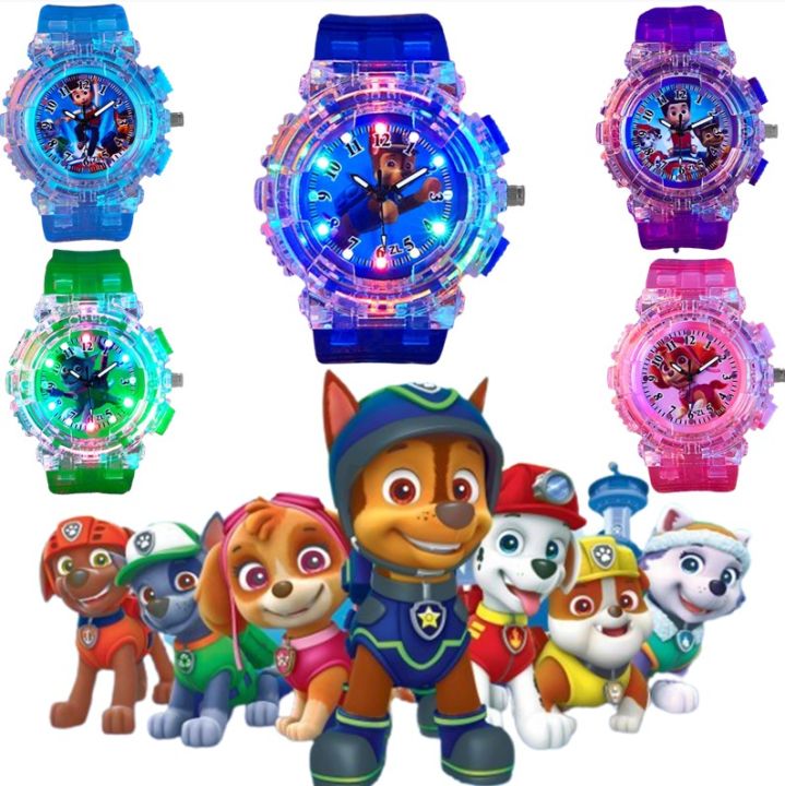 【akula store】Puppy PAW Patrol Spider Man Cartoon Children LED Light ...
