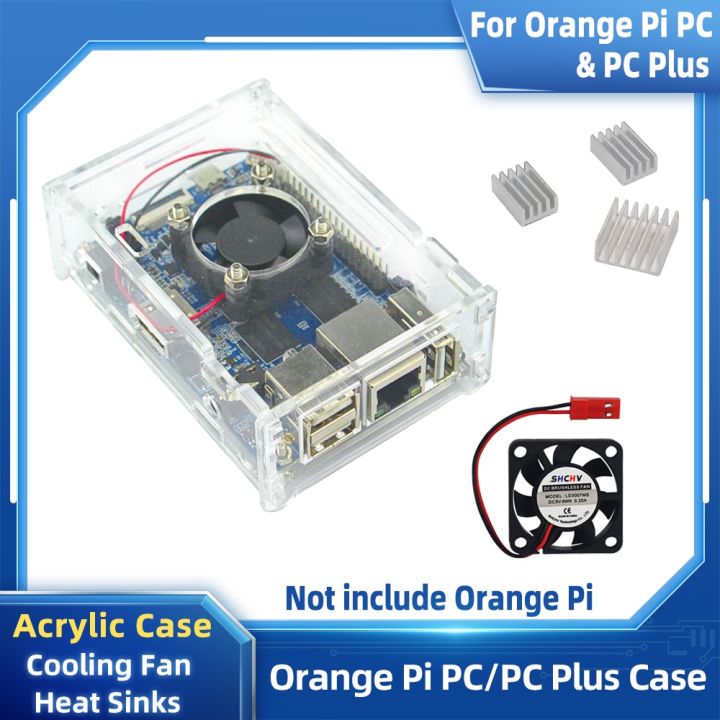 Orange Pi PC Acrylic Case Clear Transparent Shell Box Optional Cooling ...