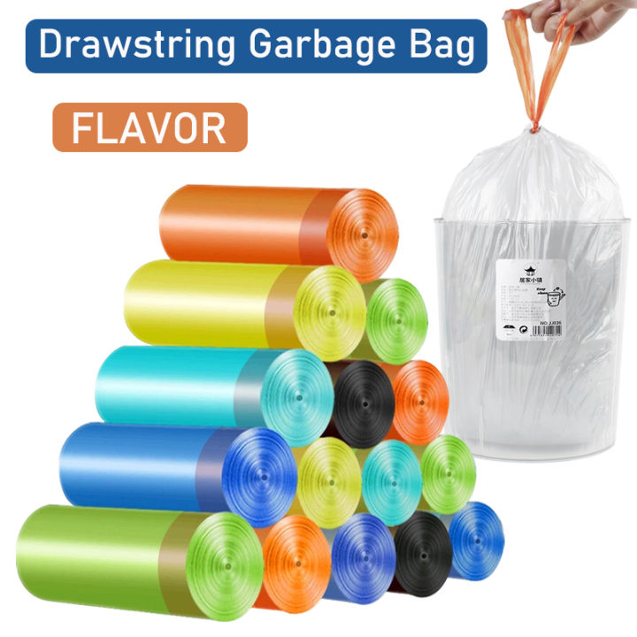 Fragrant drawstring Bin bag, thickened household kitchen Waste sorting ...