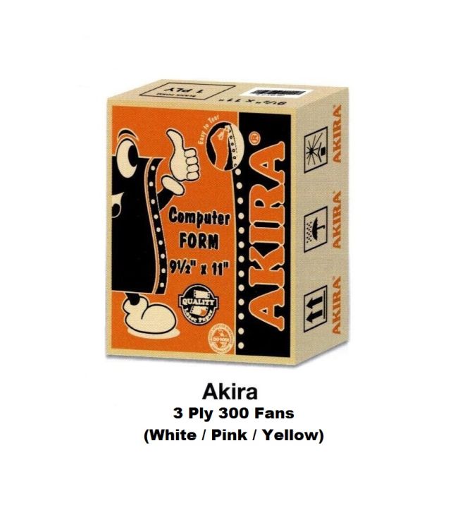 (300 / 500 Fans) Akira 9.5 x 11 3 Ply NCR Paper Computer Form (White ...
