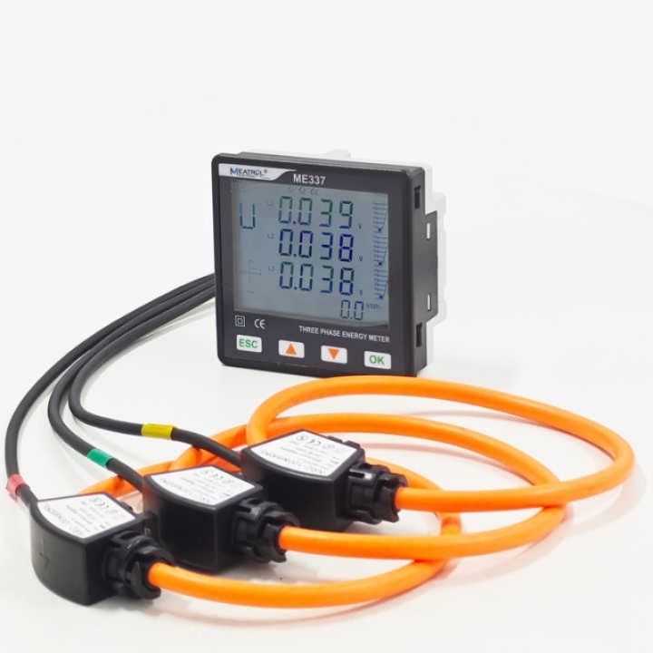 Three Phase Multi-Function Smart Meter ME337 RS485 Rogowski Coil LCD ...
