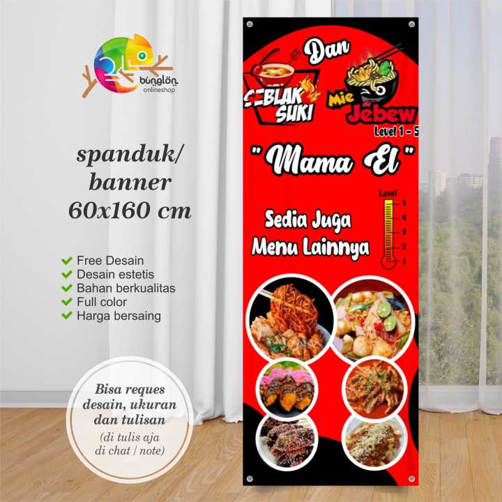 Spanduk Banner Seblak Suki Mie Jebew Custom Desain | Lazada Indonesia