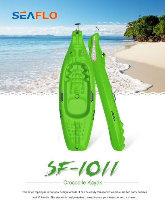 SEAFLO Crocodile Kayak SF-1011 เรือคายัคสำหรับเด็ก รูปทรงจรเข้ | Lazada ...
