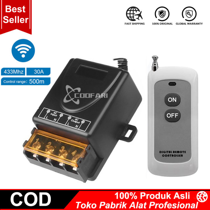 WIRELESS REMOTE CONTROL SWITCH ON OFF / SAKLAR JARAK JAUH INDUSTRI ...