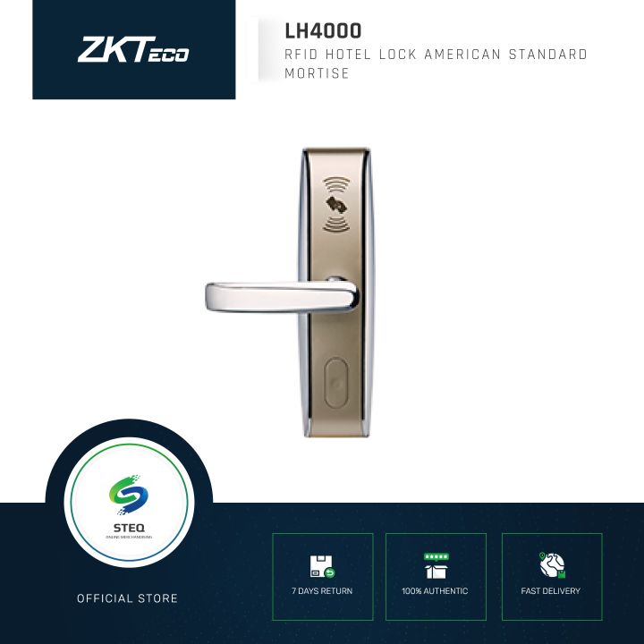 STEQ ZKTECO LH4000 RFID HOTEL LOCK For security, Door hardware & Locks ...