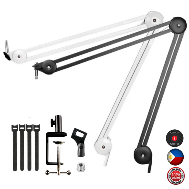 Heavy Duty Microphone Stand Adjustable Suspension Boom Arm With Built ...