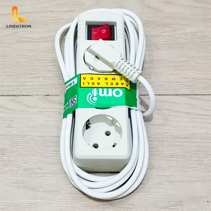 STOPKONTAK ARDE 3 LUBANG + 5 MTR KABEL ASLI TEMBAGA | Lazada Indonesia