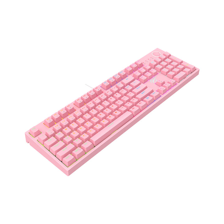 KEYBOARD GAMING MECHANICAL HAVIT GAMENOTE (KB871L) RGB PINK BLUE SWITCH ...