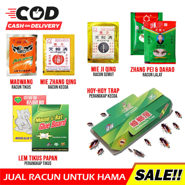 [ PROMO MURAH 10 PCS ] Racun Tikus Lalat Semut Kecoa Cicak / Racun ...