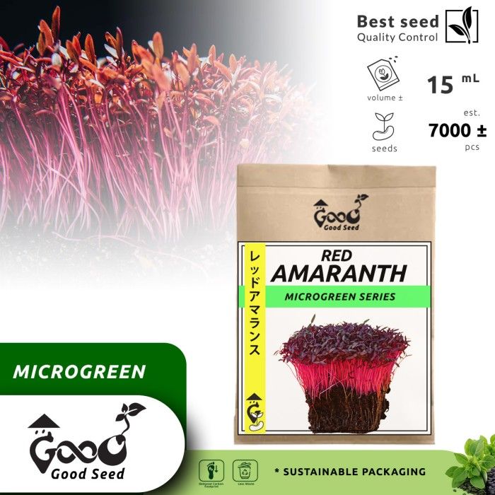 Bibit Bayam Merah Premium Red Amaranth Seed Microgreen - GoodSeed ...
