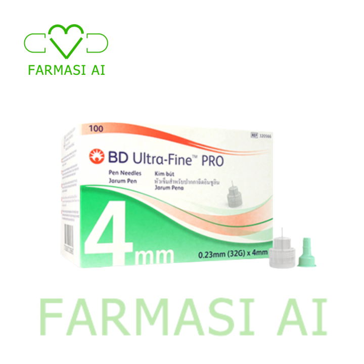 BD Ultra-Fine Pro Insulin Needles 32G (0.23mm) 4mm 100pcs/Box (Exp: 07/ ...