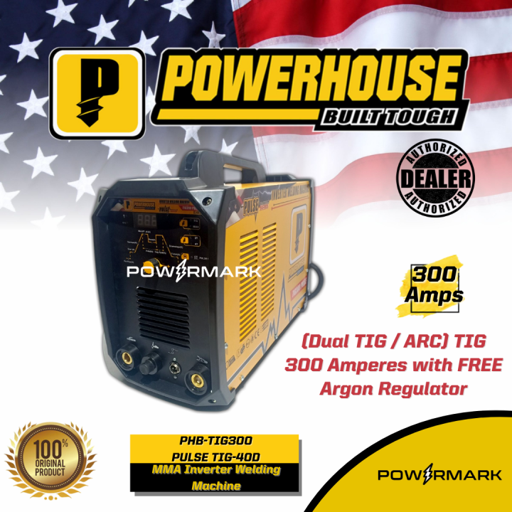 POWERHOUSE TIG300 PULSE TIG / MMA Inverter Welding Machine (Dual TIG ...