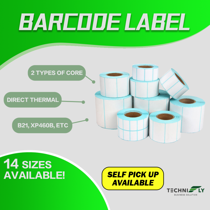 1cm Core Small Thermal Sticker Barcode Price Label Product 热敏标签纸 | Lazada