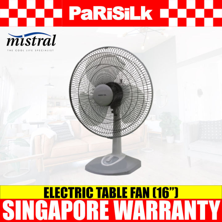 Mistral MTF1617SE Electric Table Fan (16inch) | Lazada Singapore