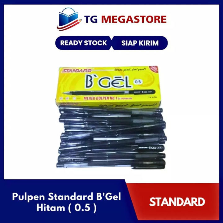 Pulpen Standard B'Gel Hitam ( 0.5 ) | Lazada Indonesia