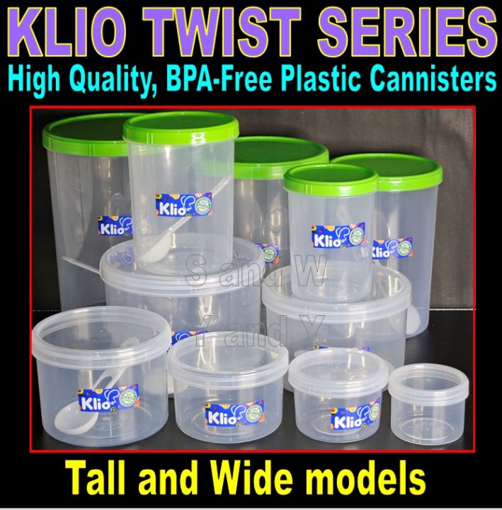 KLIO TWIST Series, Quality Plastic Cannister, Containers, Storage, BPA ...