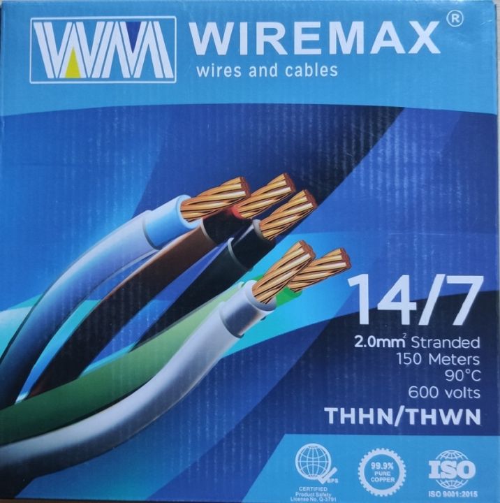ORIGINAL WIREMAX THHN STRANDED WIRE 99.9% PURE COPPER (SOLD PER BOX OR PER METER) | Lazada PH