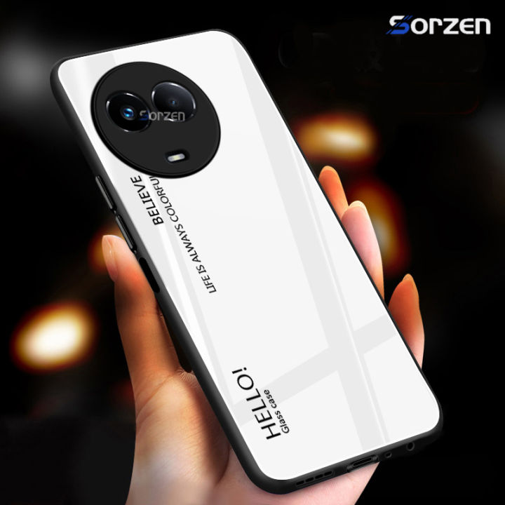 For Realme 11 / 11x 5G Shockproof Gradient Tempered Glass Casing Full ...