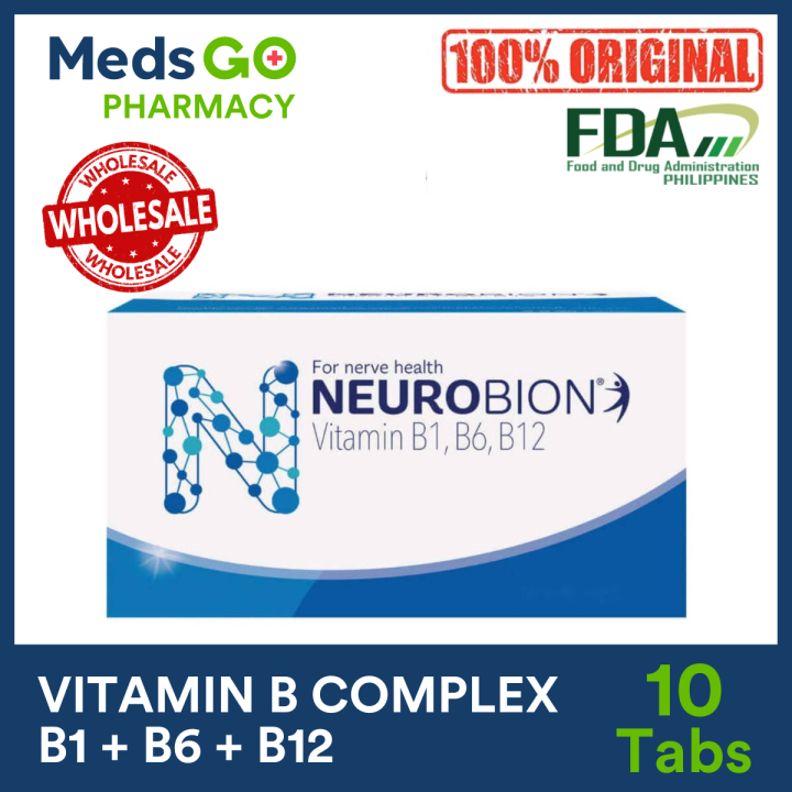 NEUROBION Vitamin B Complex (B1 B6 B12) 100mg/200mg/200mcg 10 Tablets | Lazada PH