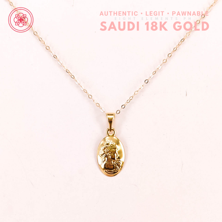 COD PAWNABLE 18k Necklace Saudi Gold Vintage Antique Lady/Woman Cameo ...