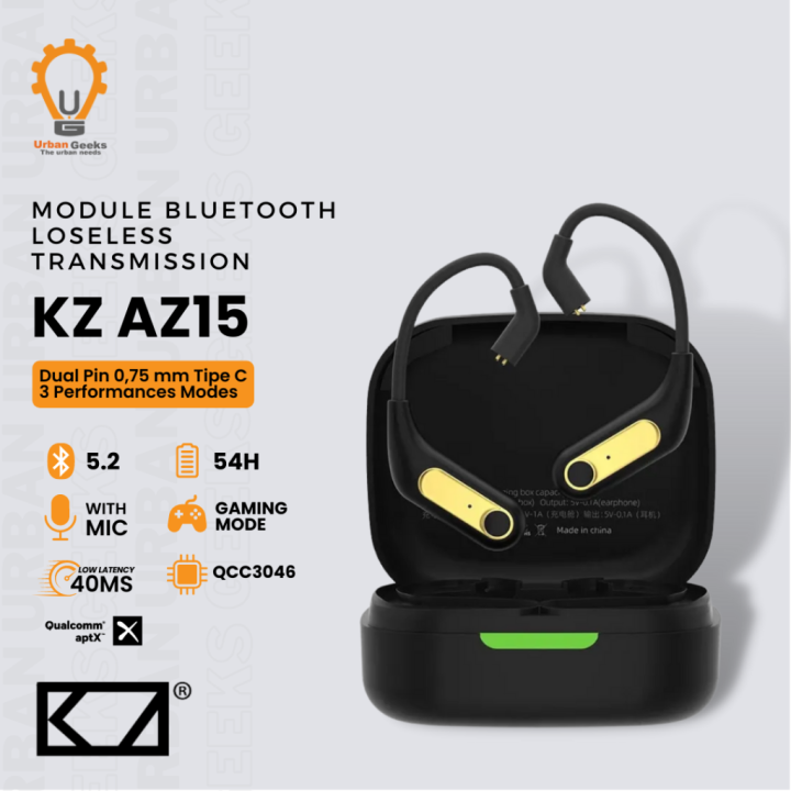 KZ AZ15 Earhook Bluetooth 5.2 Adapter Qualcomm QCC3046 APTX AAC SBC - 2 Pin Tipe C | Lazada ...