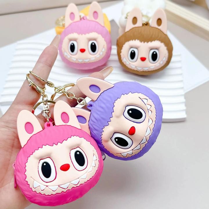 Labubu Coin Purse Key Chain Boys Girls Cartoon Cute Wallet Students Key ...