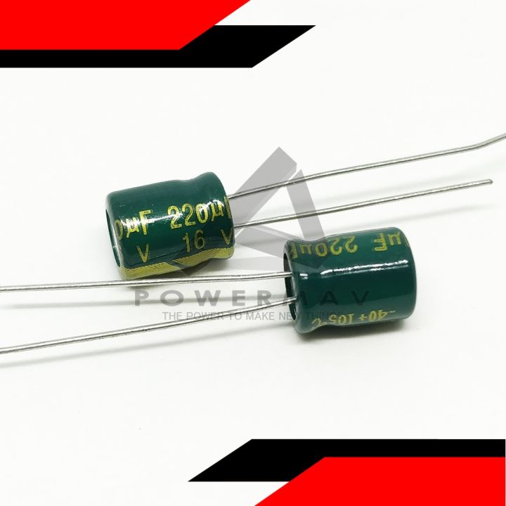 2pcs 220uf 16v capacitor New Aluminum Electrolytic Capacitors Radial ...
